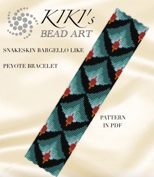 Peyote pattern peyote bracelet pattern Snakeskin like bargel | Inspire ...