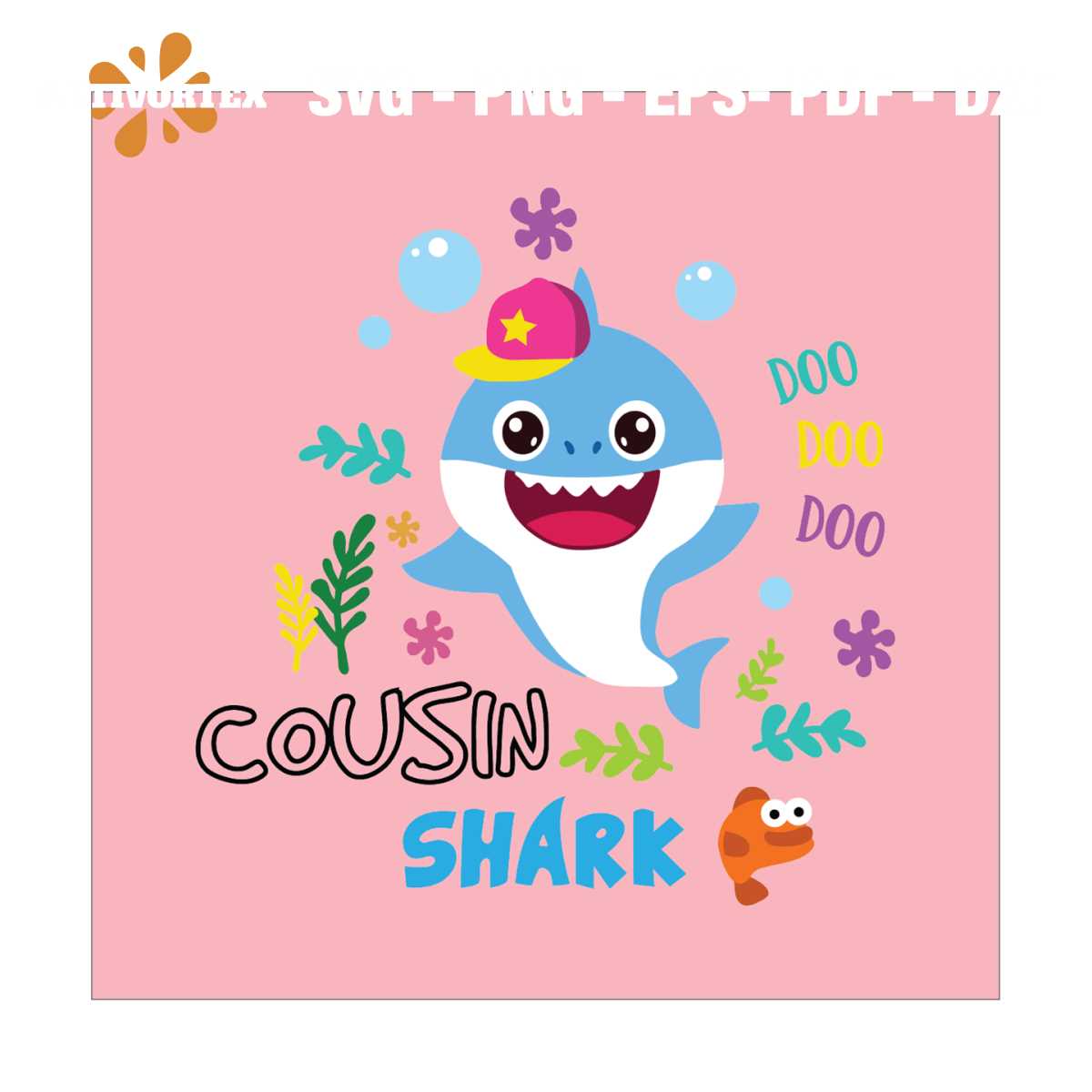 Cousin Shark Doo Doo Doo Svg, Baby Shark Doo Doo Doo Svg | Inspire Uplift