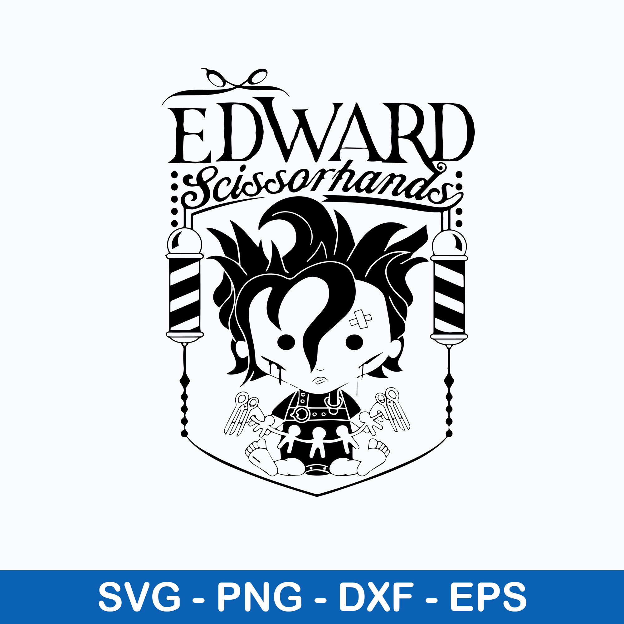Chibi Edward Scissorhand Svg, Scissorhand Svg, Png Dxf Eps F - Inspire ...