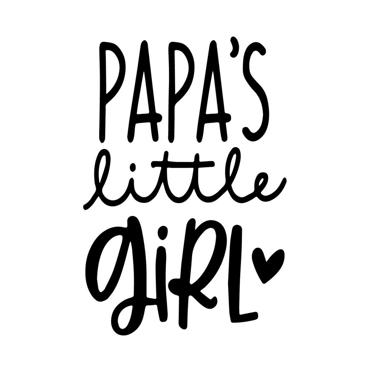 Papas Little Girl Heart Svg, Father's Day Svg, Little Girl S | Inspire ...