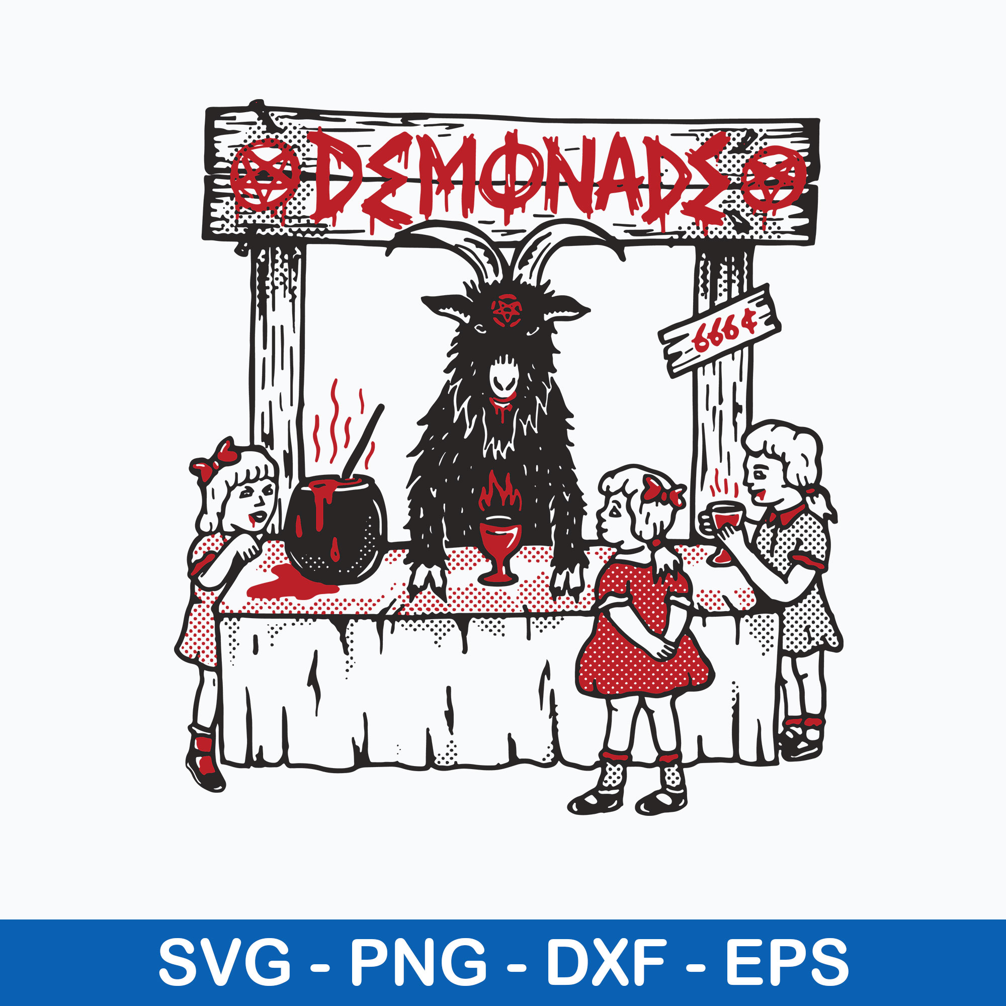 Demonade Ringer Svg, Horror Svg, Png Dxf Eps File - Inspire Uplift