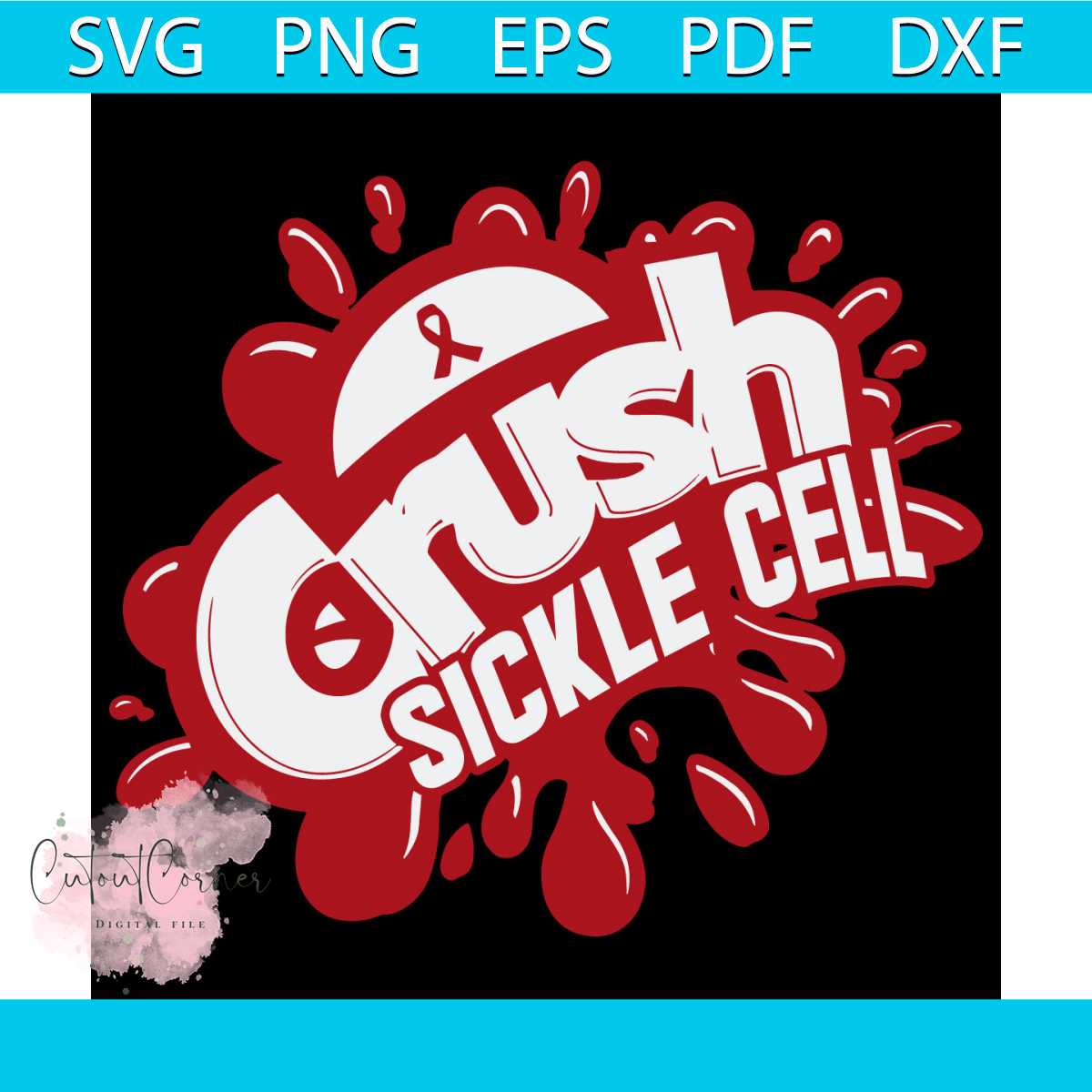 Crush Sickle Cell Red Ribbon Svg, Trending Svg, Red Ribbon S | Inspire ...