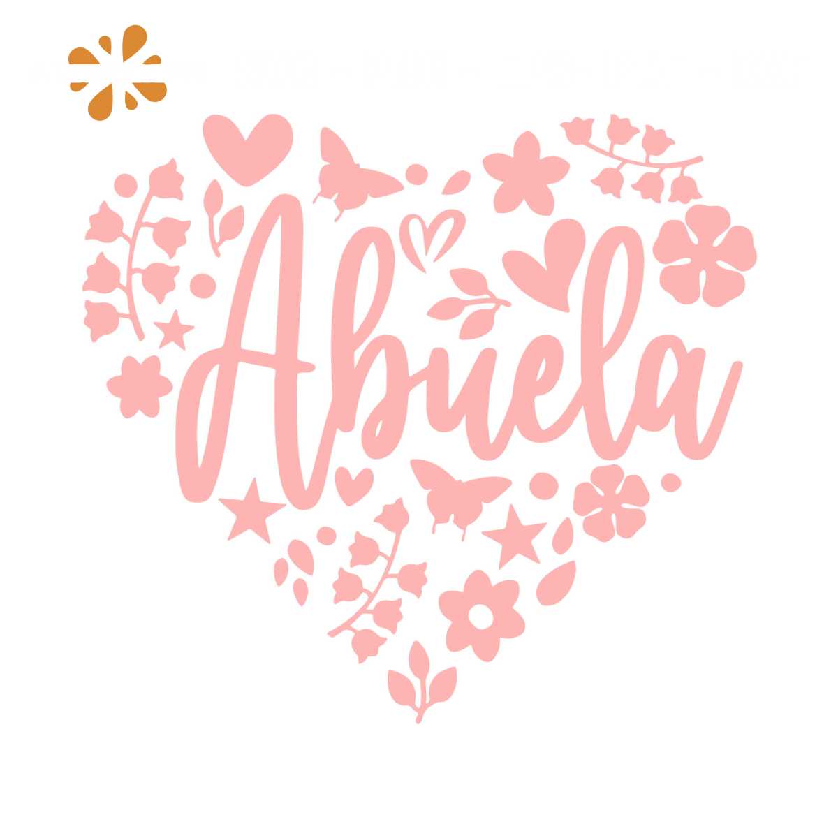 Abuela Heart Print Grandma Svg, Mother's Day Svg, Abuela Svg | Inspire ...