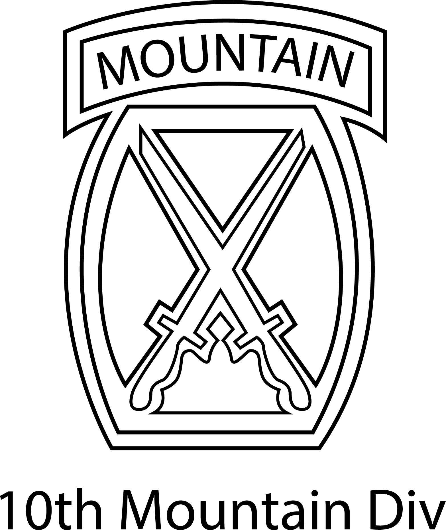 US ARMY 10th INFANTRY MOUNTAIN DIVISIONS VECTOR SVG DXF EPS | Inspire ...
