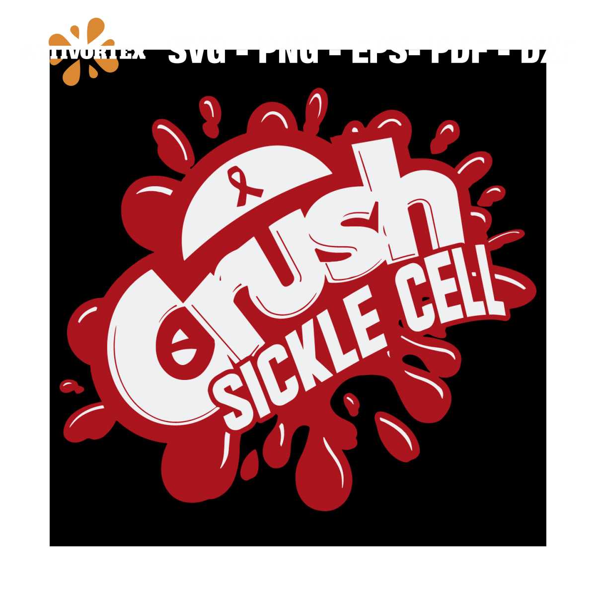 Crush Sickle Cell Red Ribbon Svg, Trending Svg, Red Ribbon S | Inspire ...