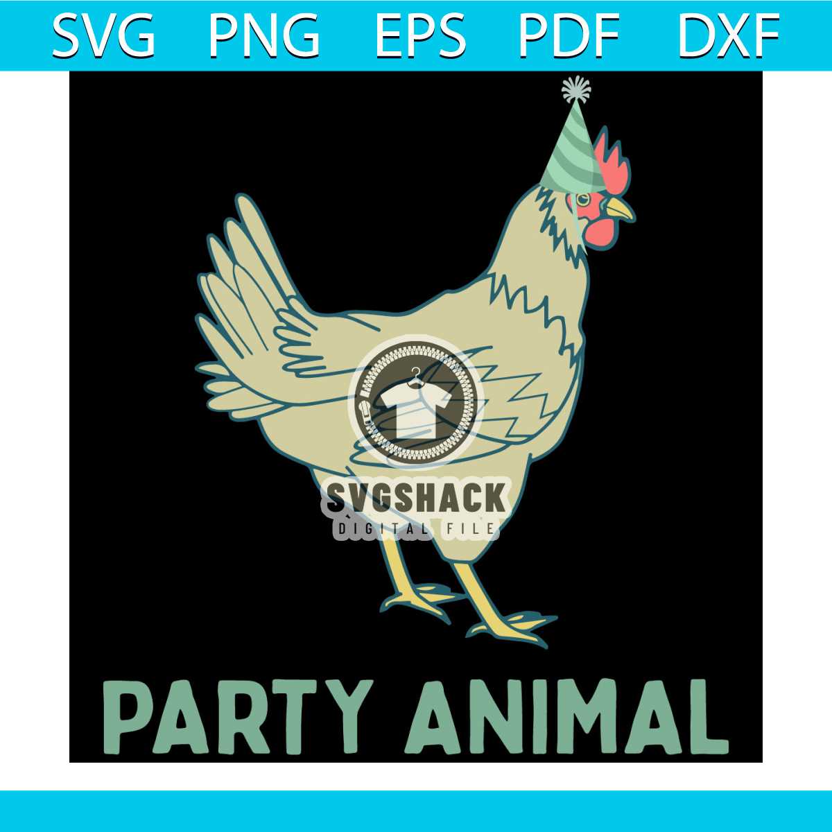 Party Animal Chicken Birthday Svg, Chicken Birthday SVG, Bir - Inspire ...