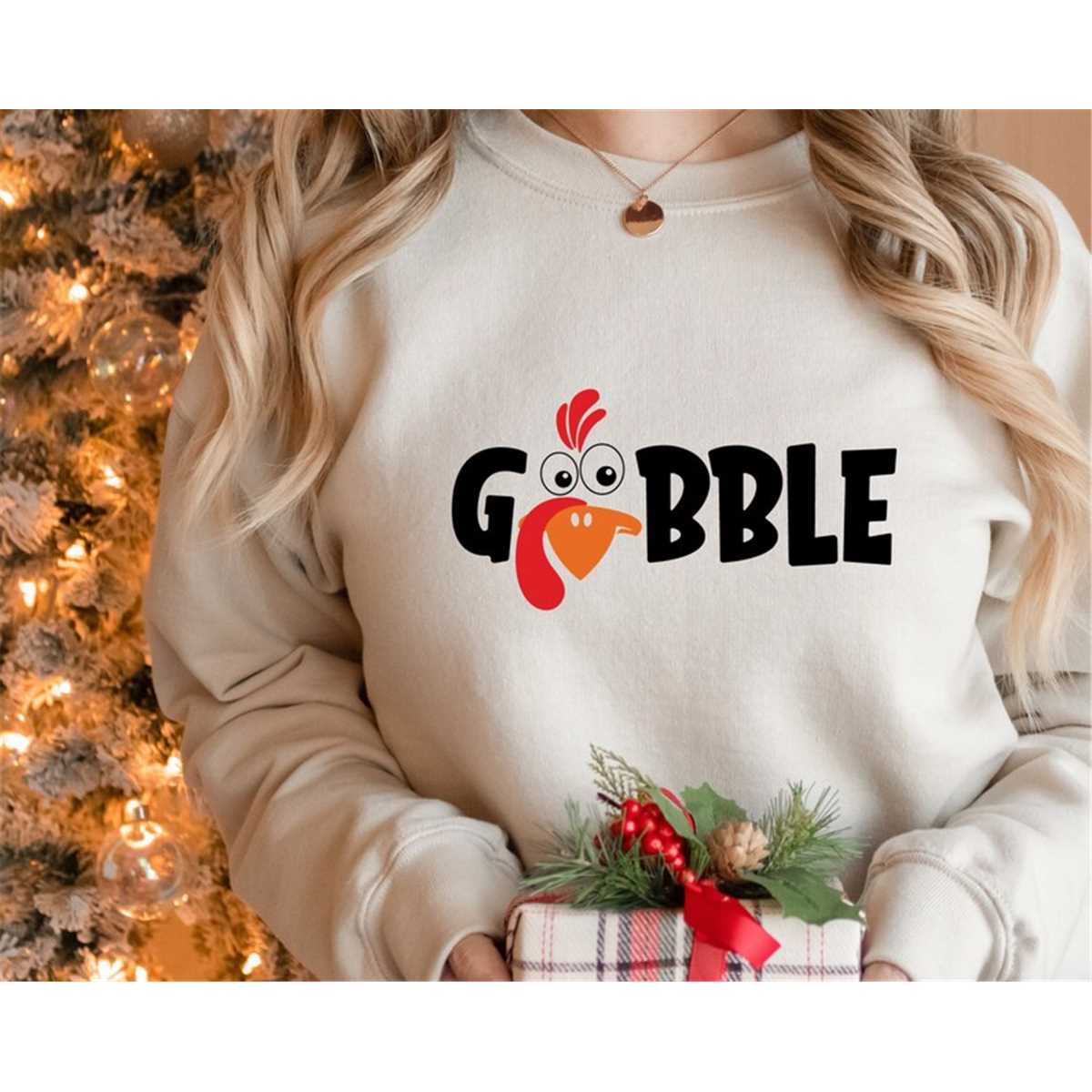 Turkey Face Gobble Sweatshirt/Hoodie, Gobble Shirt,Thanksgiv - Inspire ...