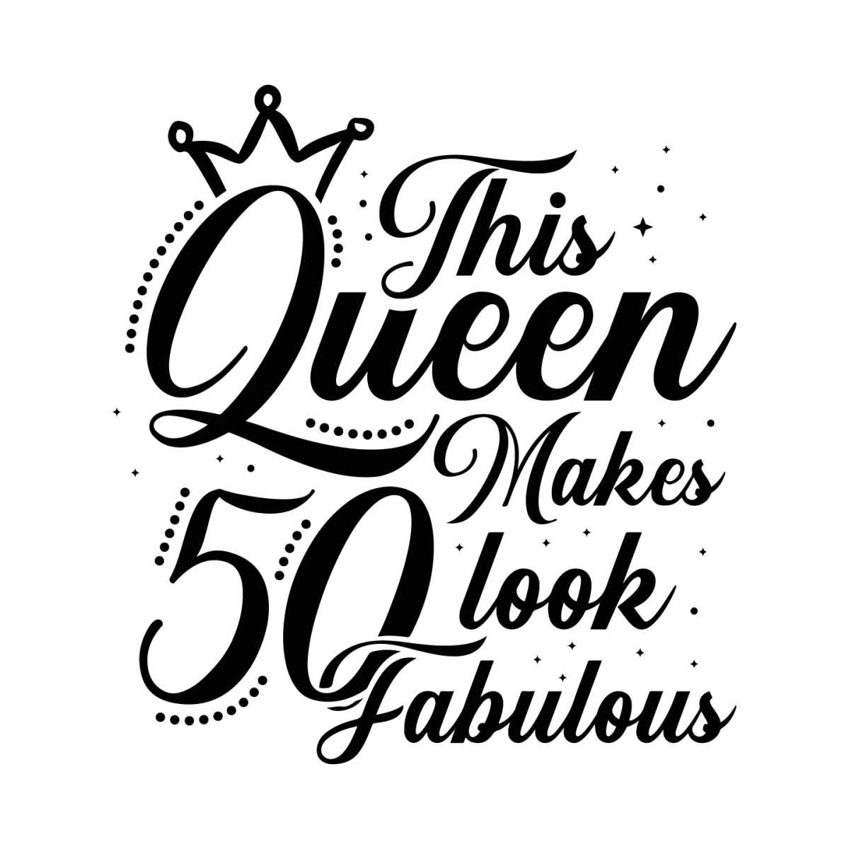 50th Birthday Queen Svg, Birthday Svg, 50 Years Old Svg, Bir | Inspire ...