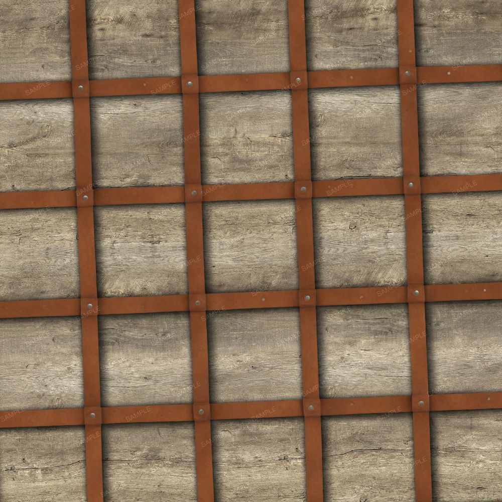 Leather and Wood Treasure Chest Tileable Repeating Pattern | Inspire Uplift