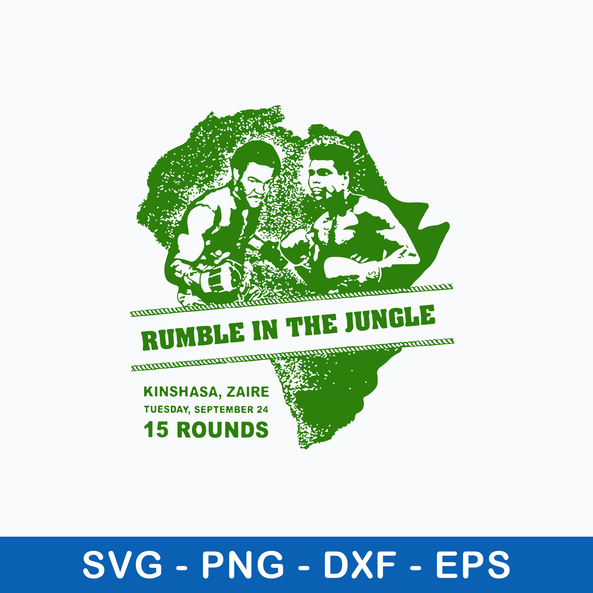 Muhammad Ali SVG Rumble In The Jungle Poster Ali vs Foreman | Inspire ...