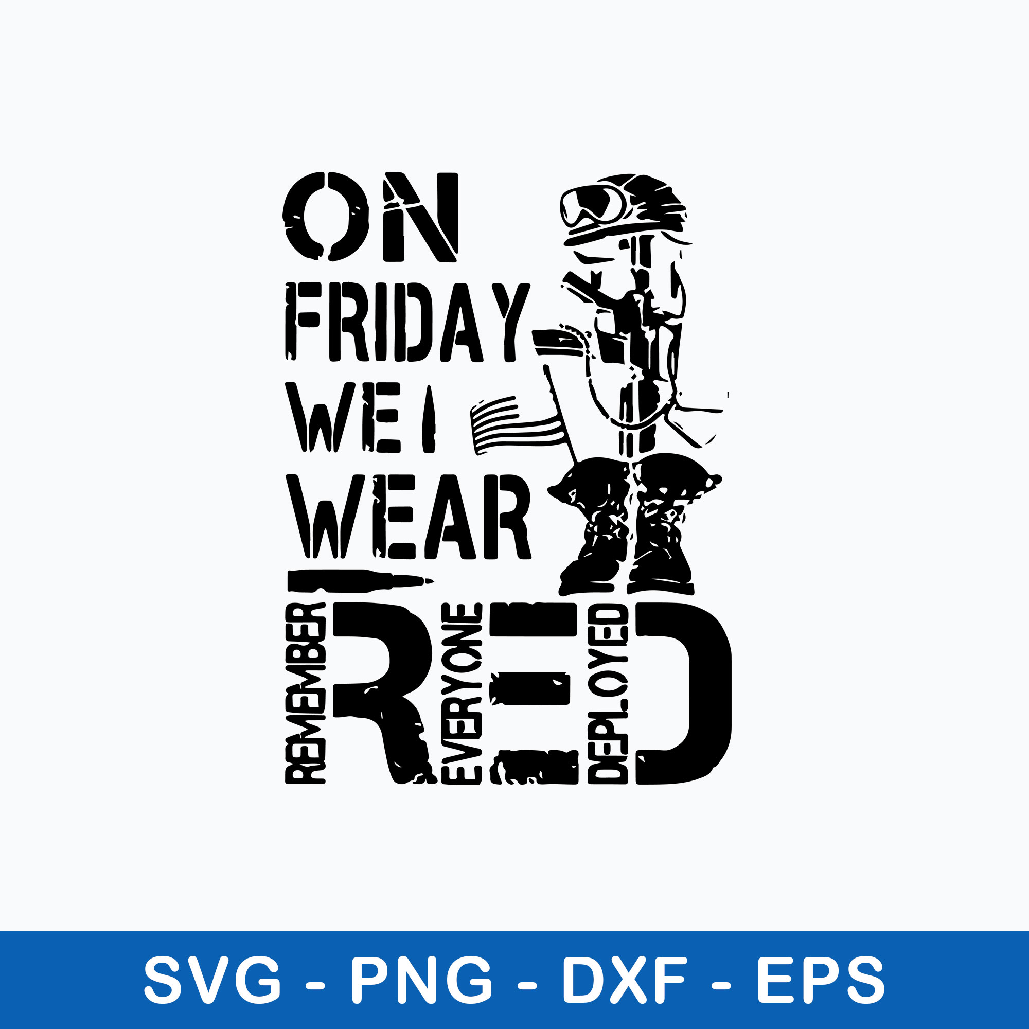 On Friday We Wear Red Svg, Png Dxf Eps File | Inspire Uplift