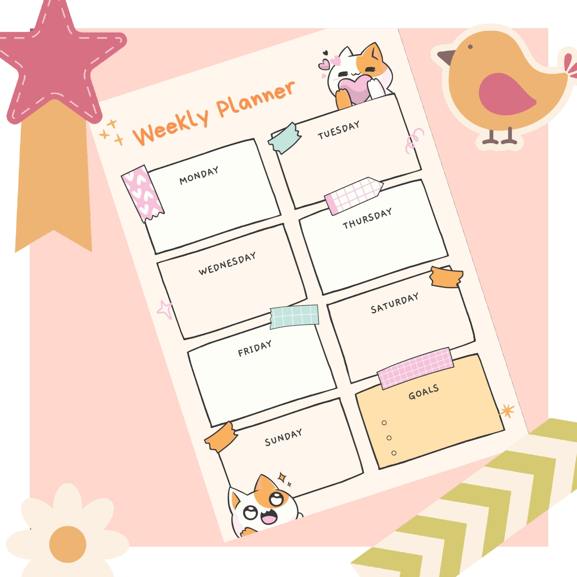 Weekly Planner for Children, Daily Planner for Children, Chi - Inspire ...