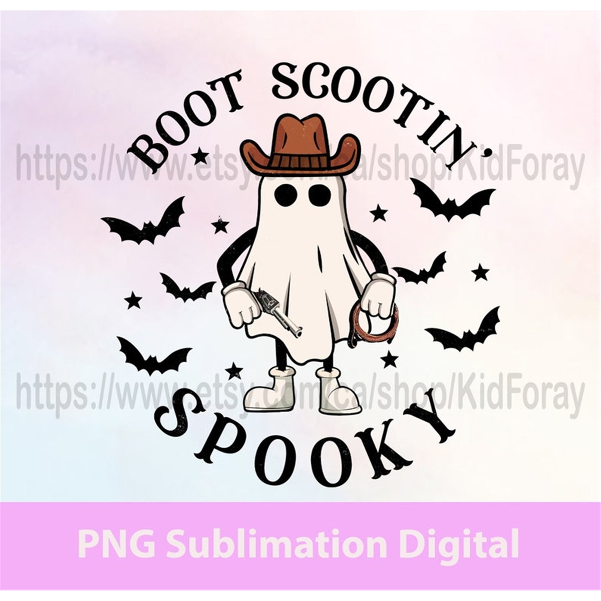 Boot Scootin Spooky PNG, Spooky Vibes Ghost Boo PNG, Howdy G - Inspire ...