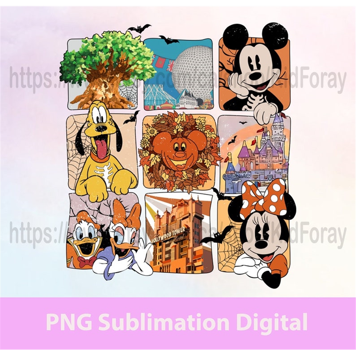 Halloween Mouse And Friends PNG, Cute Halloween PNG, Vintage - Inspire ...