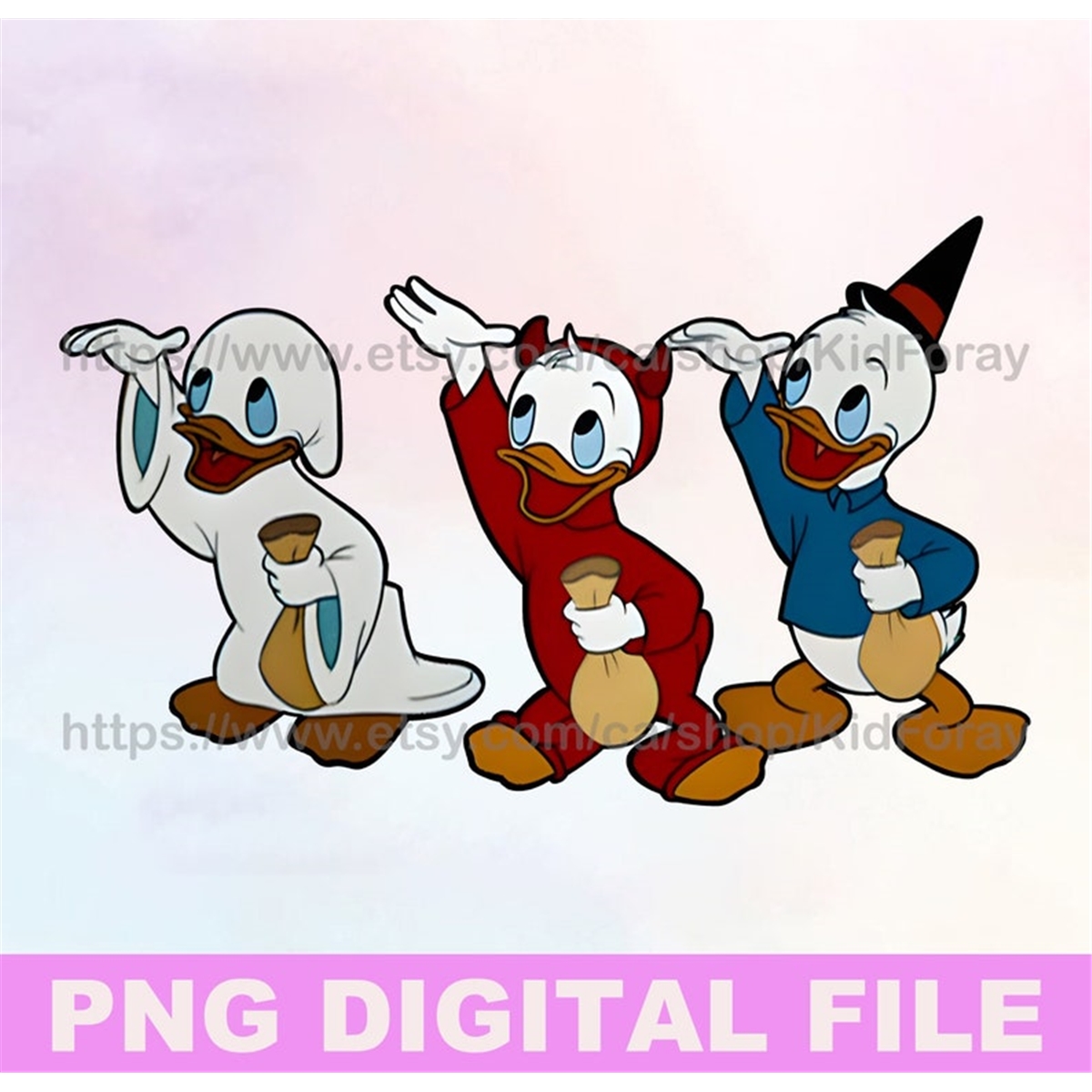 90s Halloween PNG, Retro Halloween Ducks PNG, Halloween Huey - Inspire ...