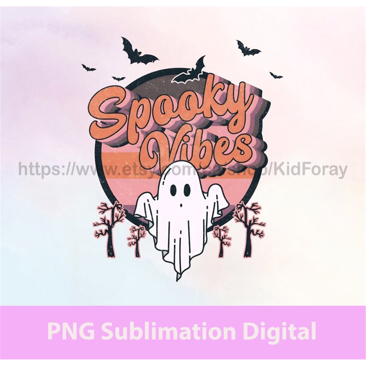 Spooky Vibes Ghost Boo PNG, Cute Ghost PNG, Cute Halloween P | Inspire ...