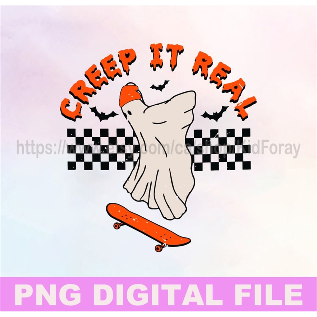 Creep It Real PNG, Spooky Season PNG, Ghost Skateboard File - Inspire ...