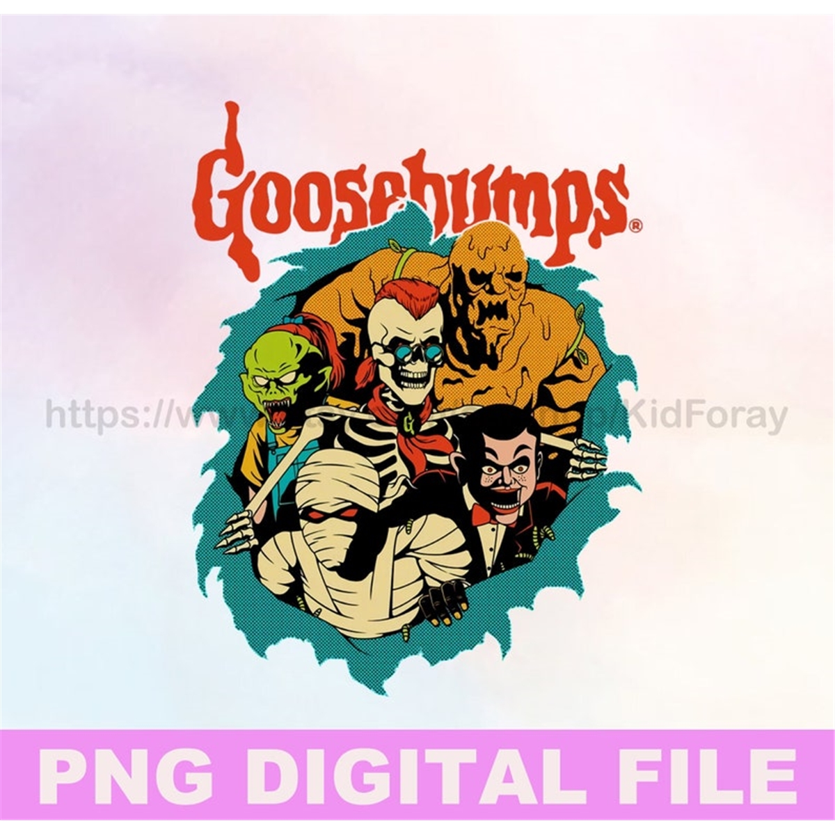 Goosebump PNG, Retro Halloween Ghost PNG, Vintage Halloween | Inspire ...