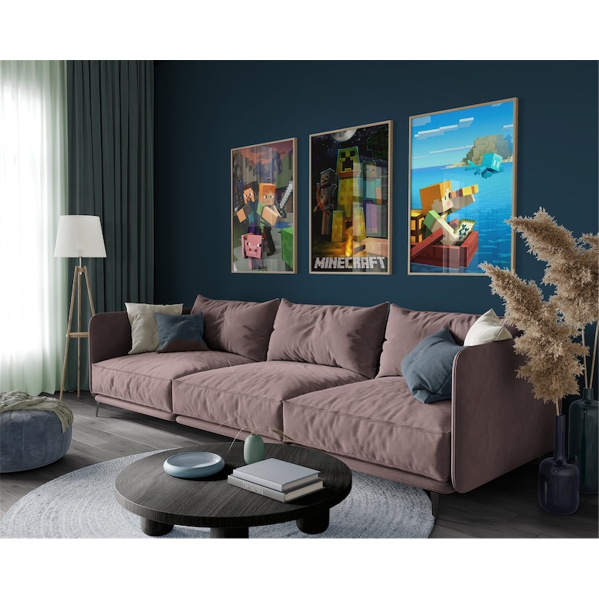 Minecraft Set of 3 Posters, Video Game Cover, Minecraft Game - Inspire ...