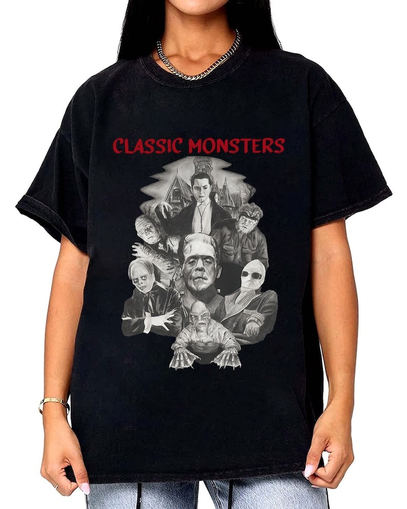Universal Classic Monsters Shirt, Horror Movies Characters S - Inspire ...