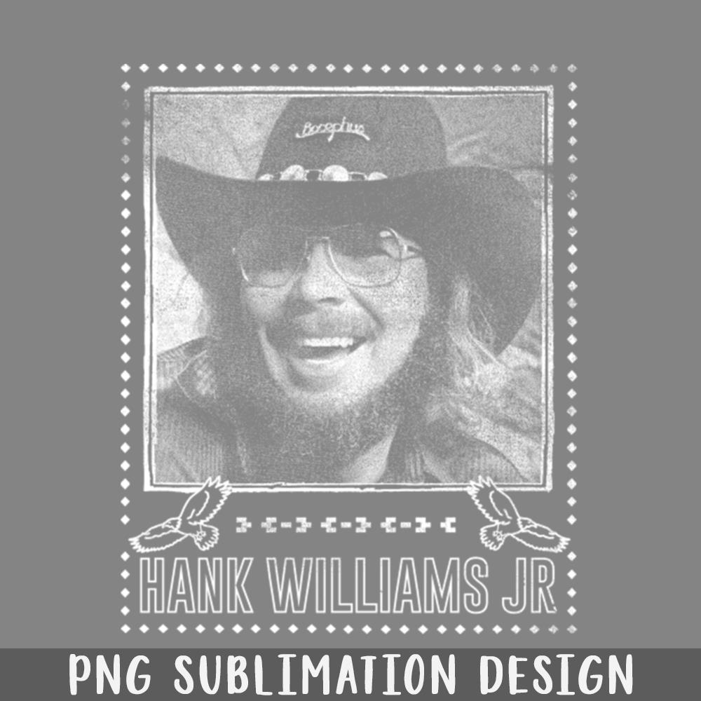 Hank Williams Jr Vintage Faded Style Fan Design PNG Downloa | Inspire ...