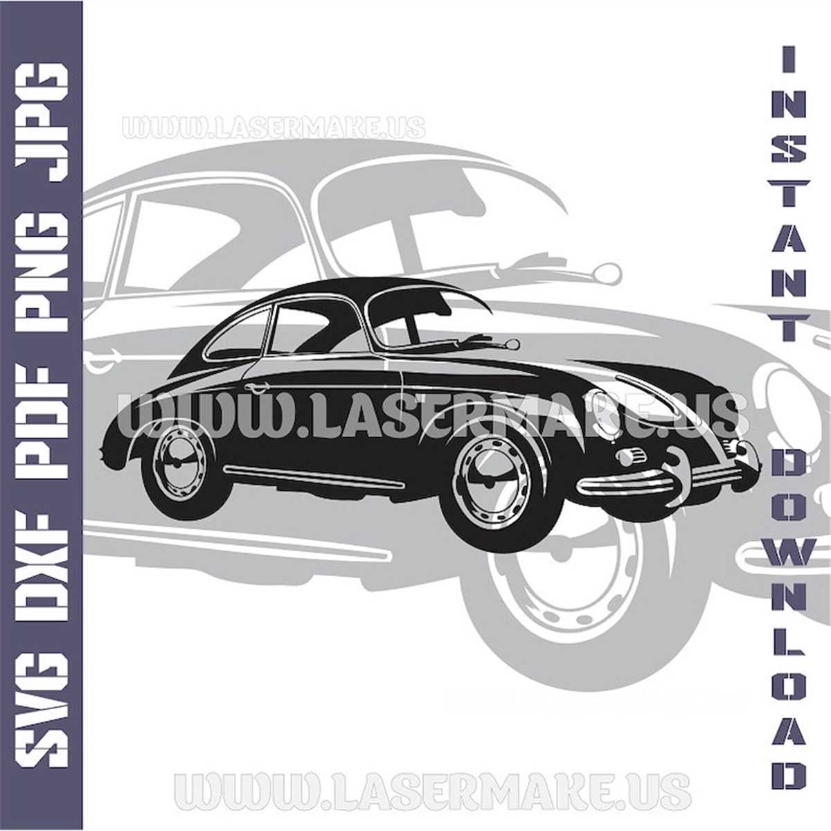 Porshe356 SVG file | cut file for cricut | printable png| SV | Inspire ...