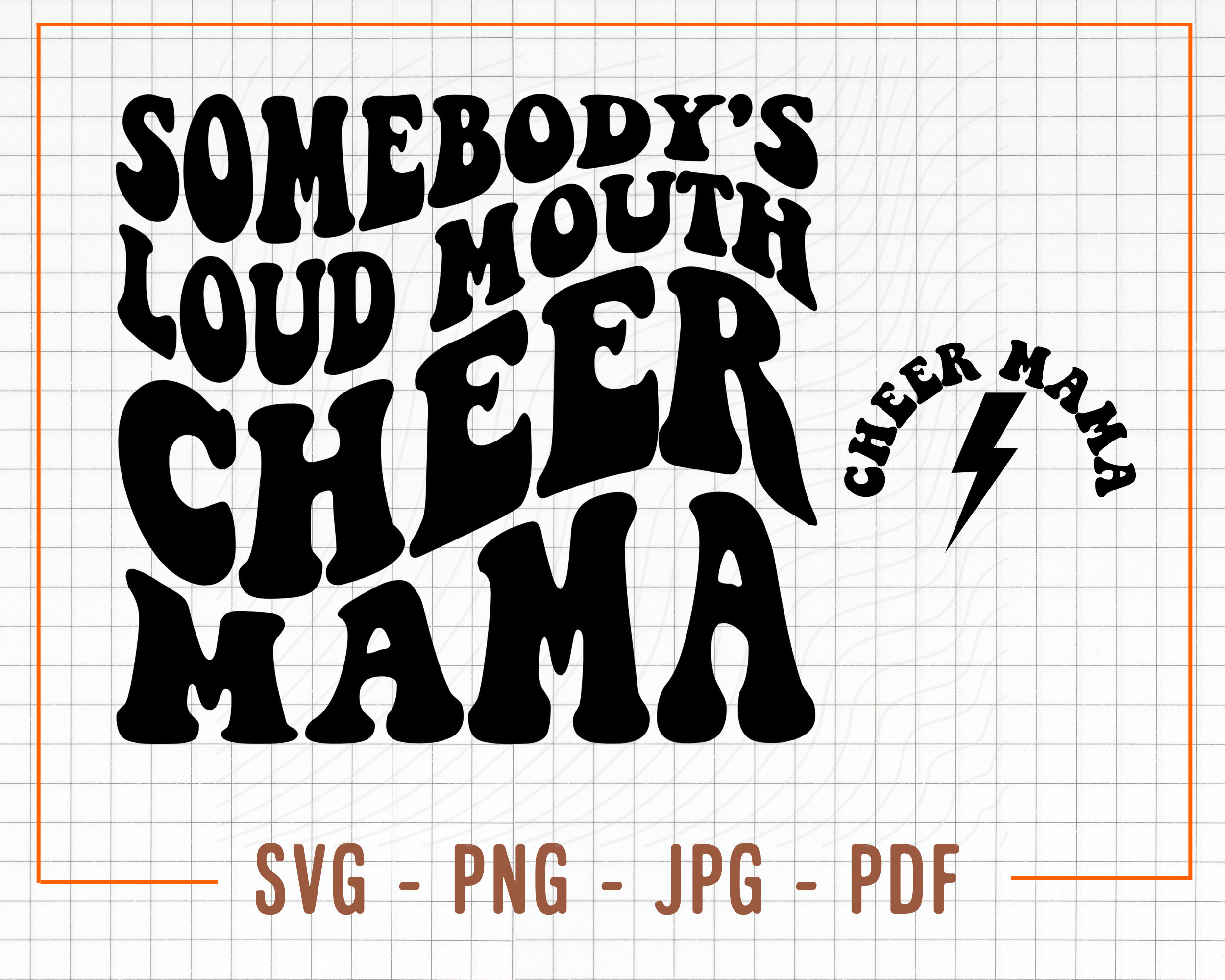 Somebodys Loud Mouth Cheer Mama SVG, Cheer Fan Svg, Cheer Mo | Inspire ...