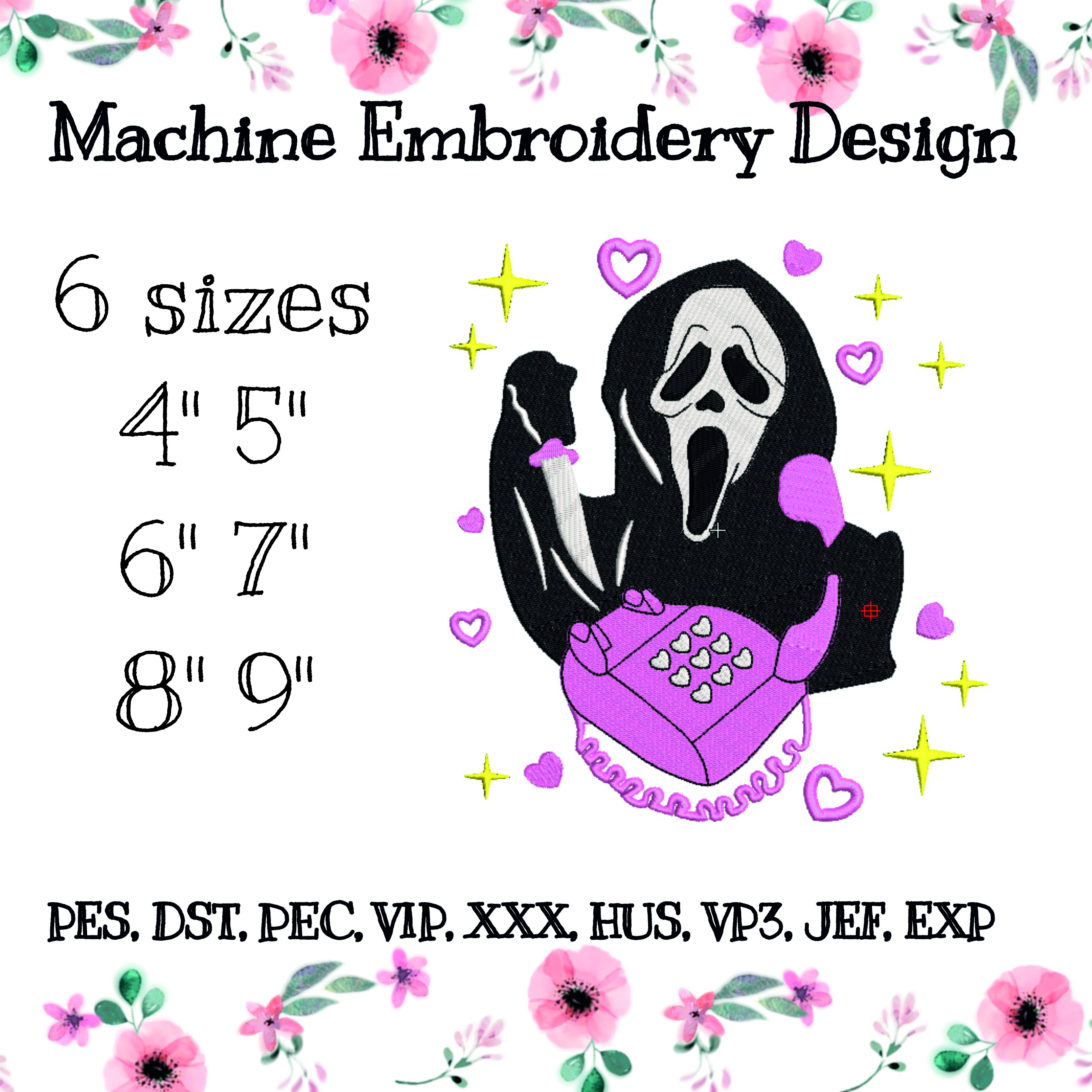 Machine embroidery design Scream Mask | Inspire Uplift