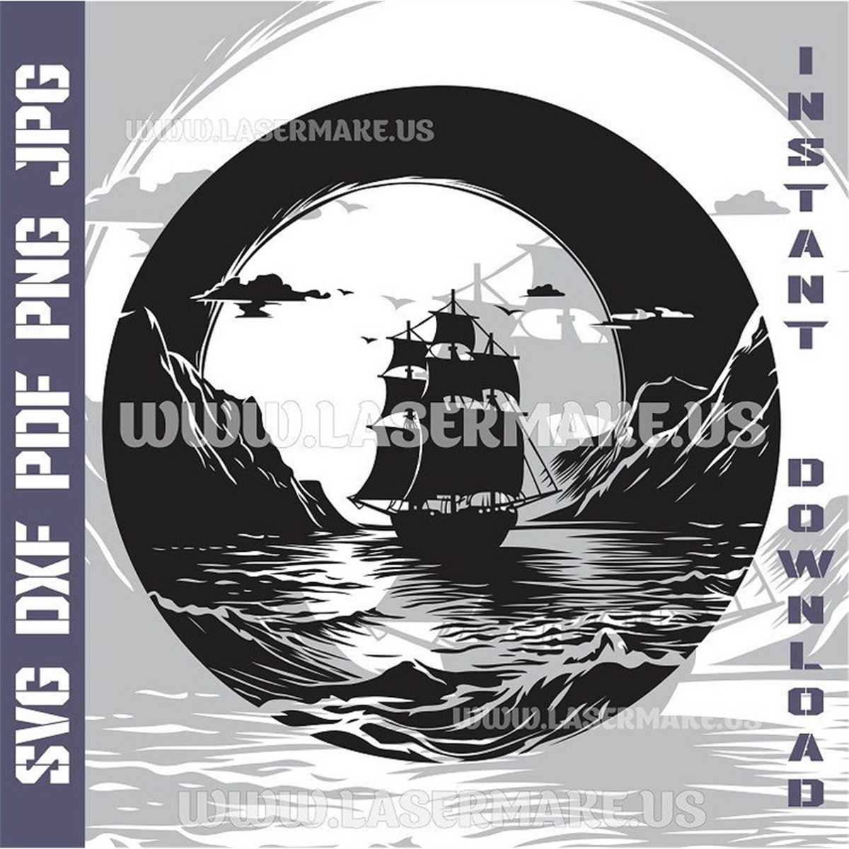 Sea ship SVG file | cut file for cricut | printable png| SVG | Inspire ...