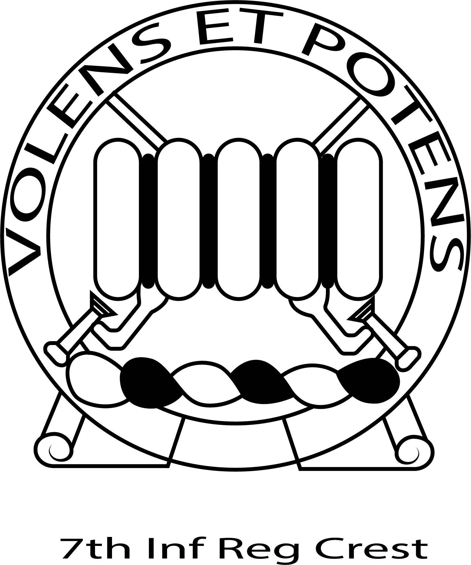 7th Inf Reg Crest vector SVG DXF EPS PNG JPG FILE - Inspire Uplift