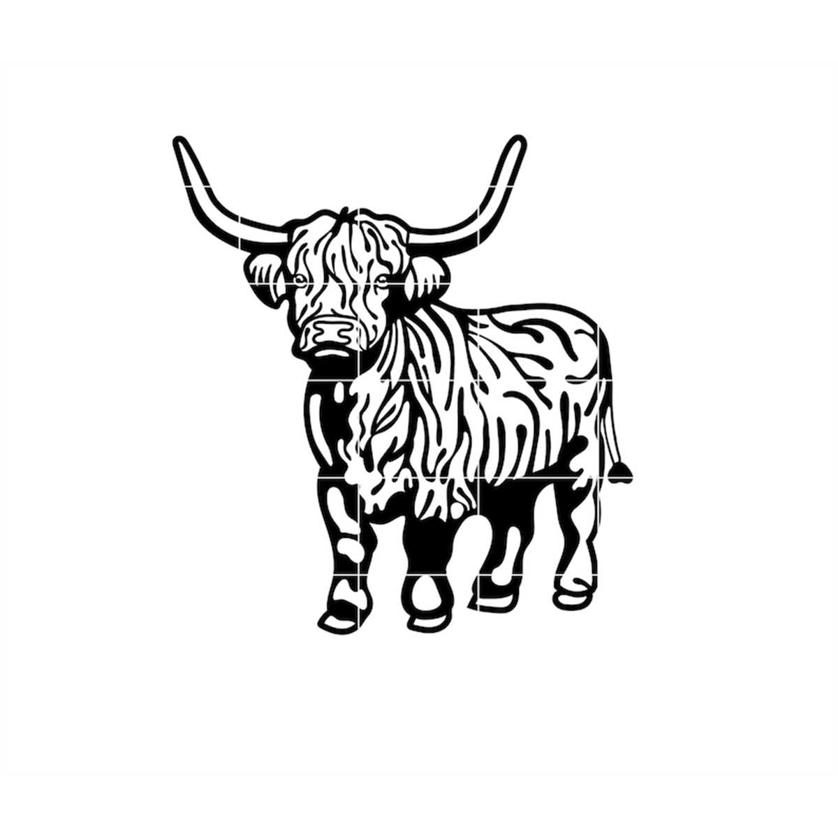 Standing Highland Cow SVG, Easy cut highland cow Svg, Cricu | Inspire ...