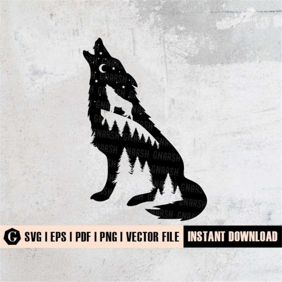 Howling Wolf svg | Wolf Svg | Wolves Svg | Animals Svg | Wil | Inspire ...