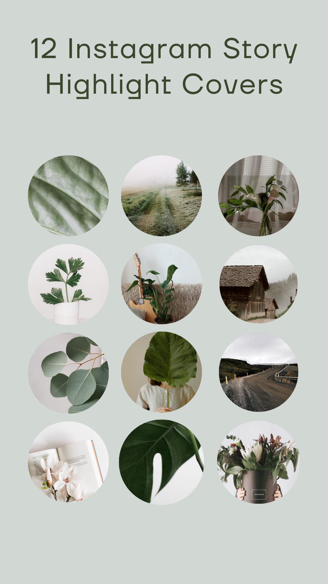 12 Greenery Instagram Highlight Icons. Green Instagram High | Inspire ...