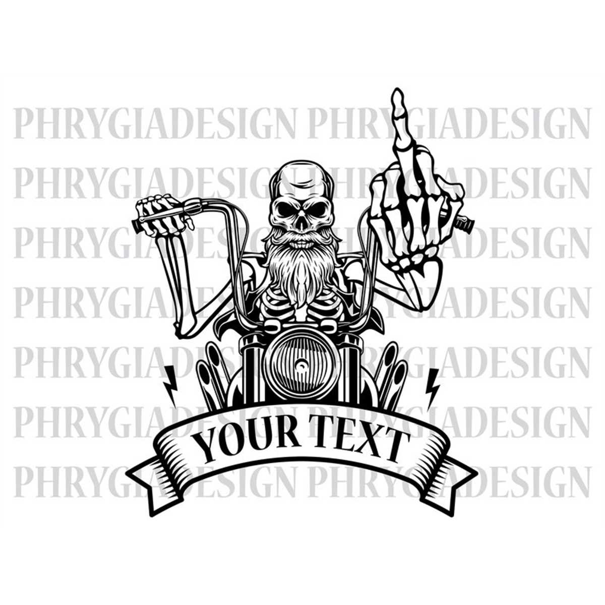 Motorcycle Rider Svg Png , Skeleton Middle Finger , Motorcyc | Inspire ...