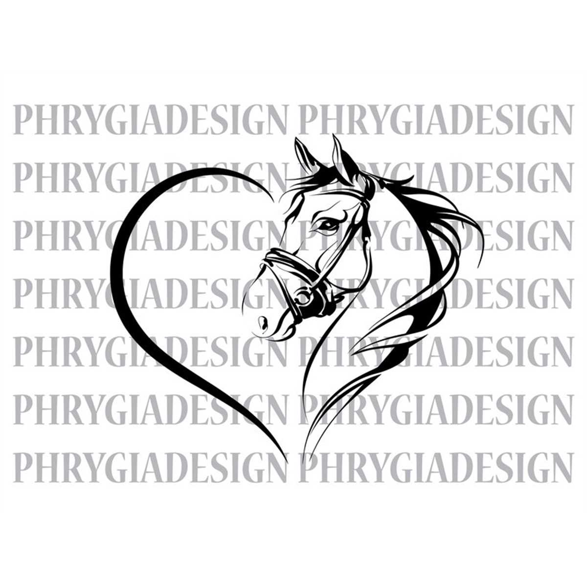 Horse Heart Svg , Beautiful Horse Svg , Horse Svg , Horse Fa | Inspire ...