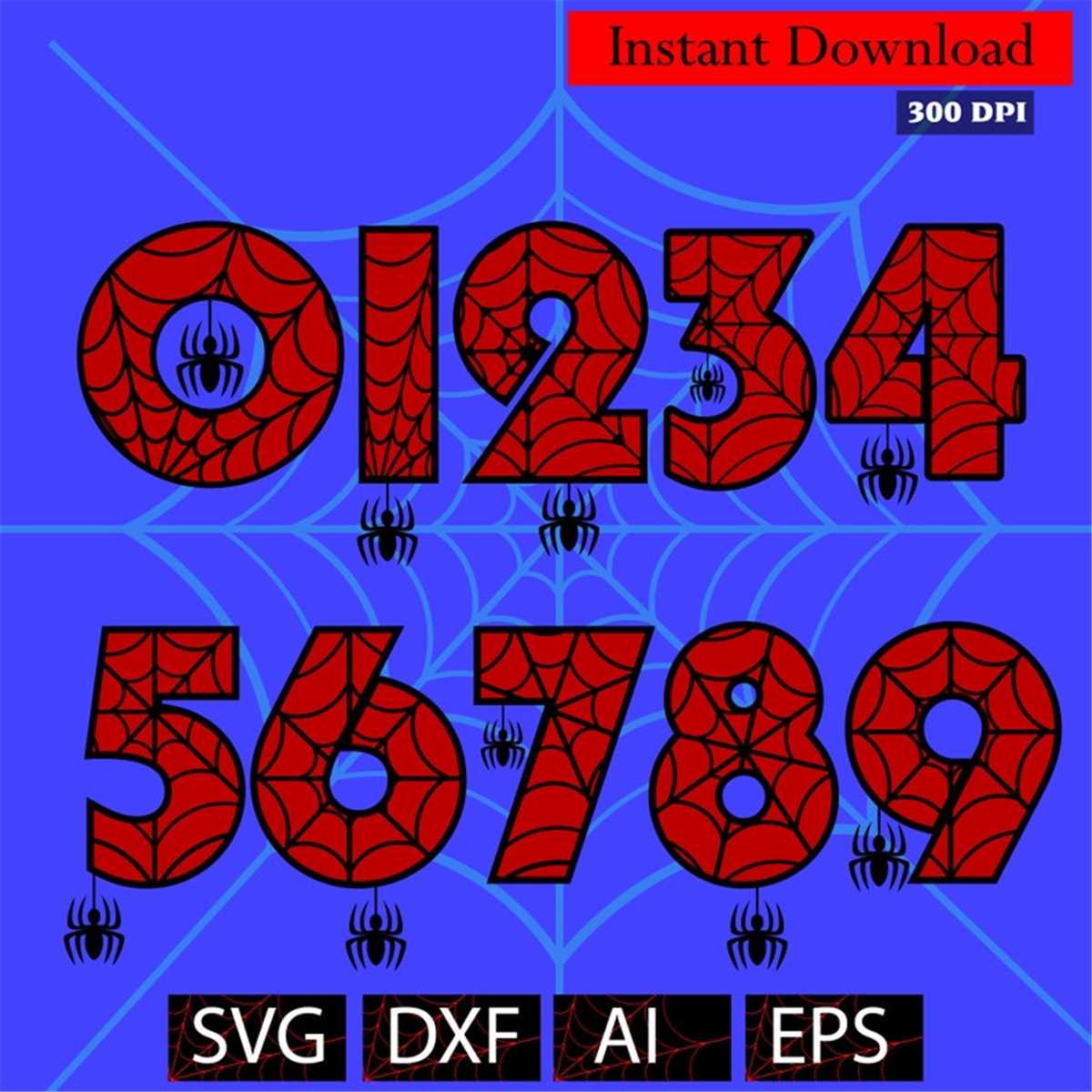 Spiderman style Numbers 0-9 Birthday Party SVG vector cricut - Inspire ...