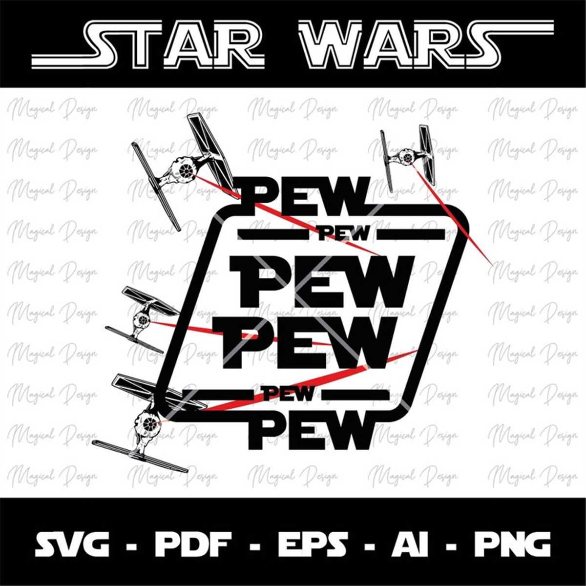 Pew Pew Pew SVG Star Wars SVG, Force With You SVG, Customize | Inspire ...