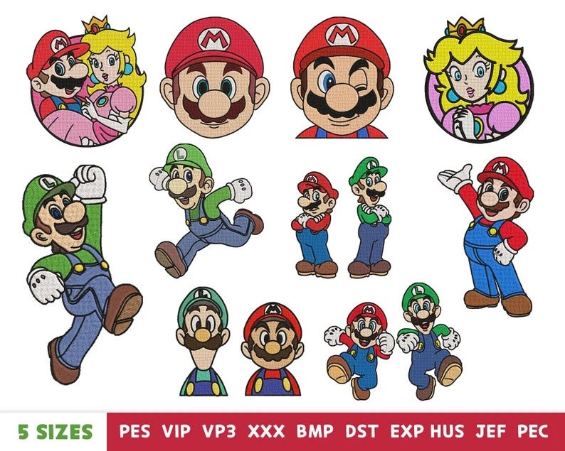 Super Mario Embroidery Designs, Game character embroidery de | Inspire ...