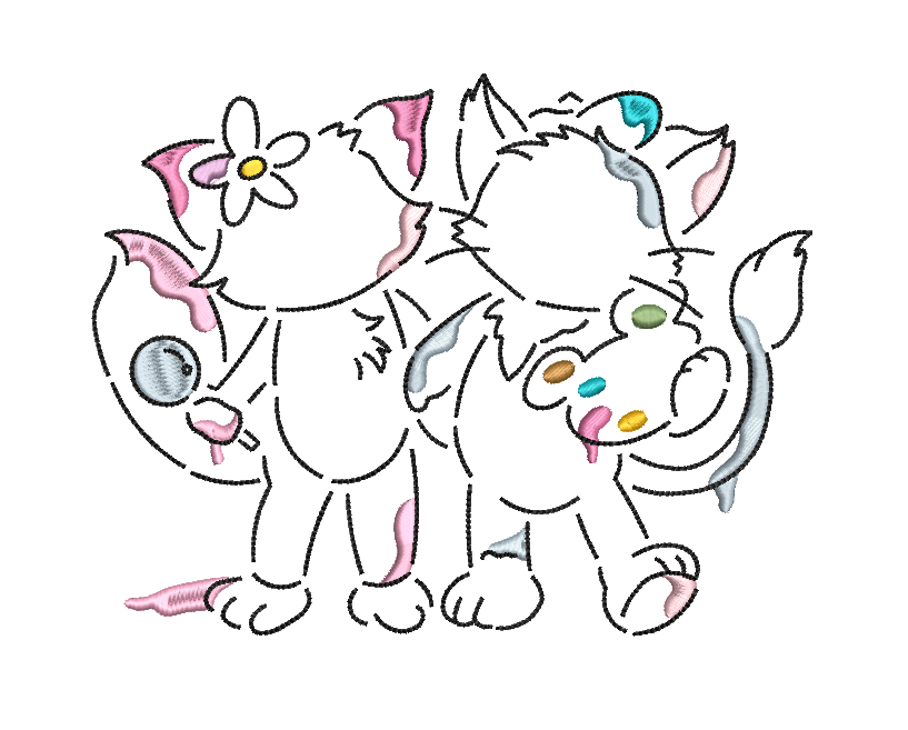 Gelatoni Disney Line Art Embroidery Design | Inspire Uplift