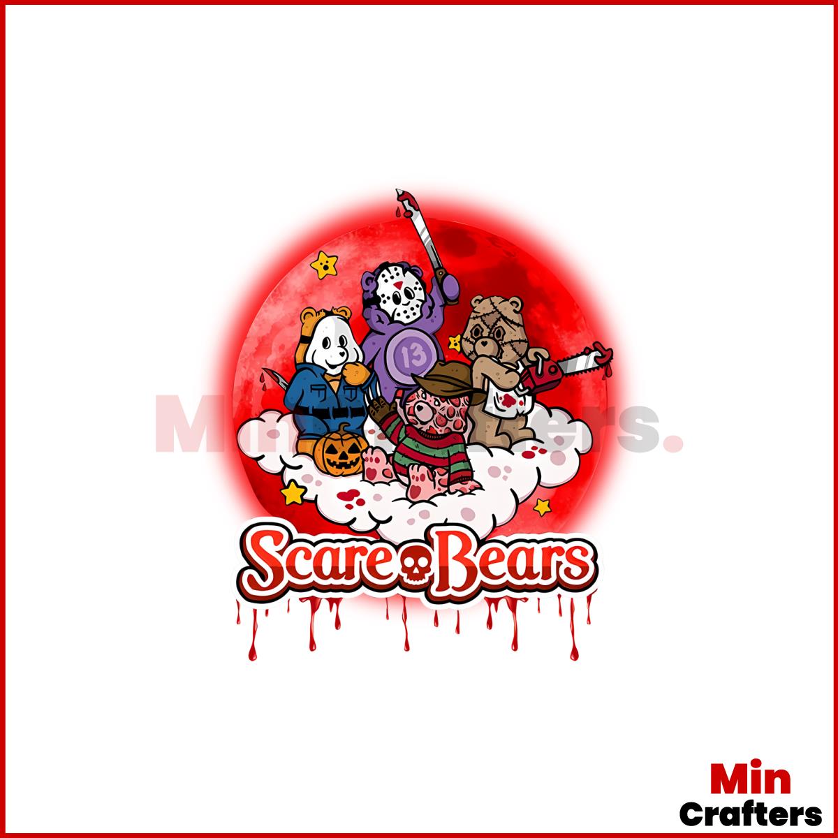 Scare Bears Red Halloween PNG Horror Movie PNG Download | Inspire Uplift