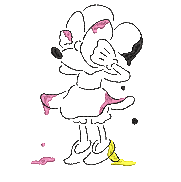 Minnies Magic: Disney Line Art Embroidery Masterpiece - Inspire Uplift