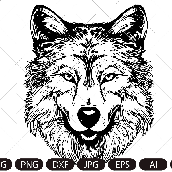 Wolf Face SVG File ,Wolf Head Svg , Wolf Svg , Wolf Clipart - Inspire ...