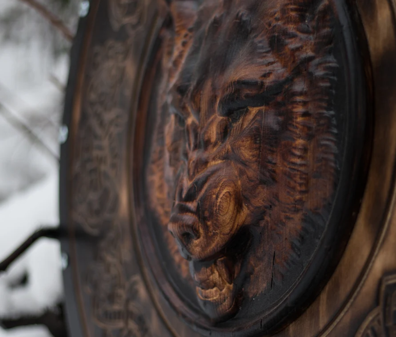 Viking shield wolf head | viking sheild | best for wall | ho | Inspire ...