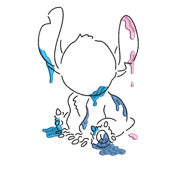 Stitch Line Art Embroidery Design: Disney's Mischievous Alie | Inspire ...