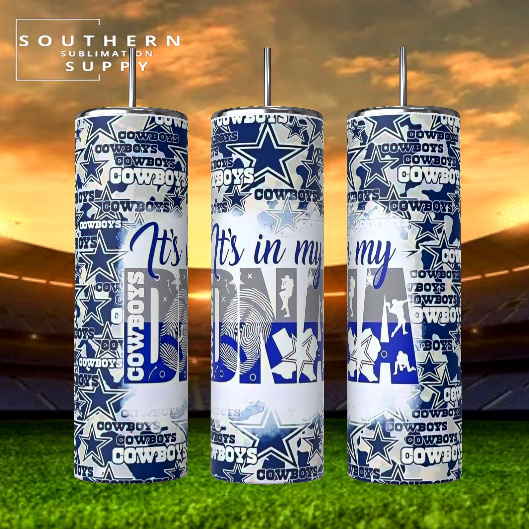 Dallas Cowboys PNG for Sublimation Tumbler wrap png Design | Inspire Uplift