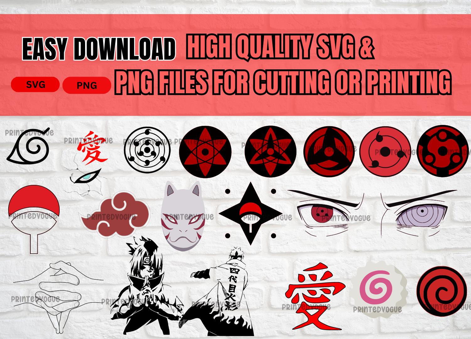Ninja SVG Pack Anime SVG Cutting Files Anime Ninja, Anime Di - Inspire ...