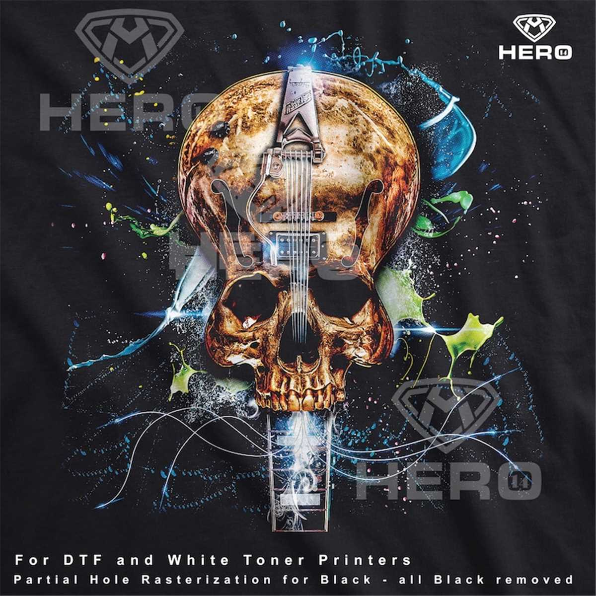 Guitar Skull Png, Guitar Skull Art Image, Steampunk DTF Whit | Inspire ...