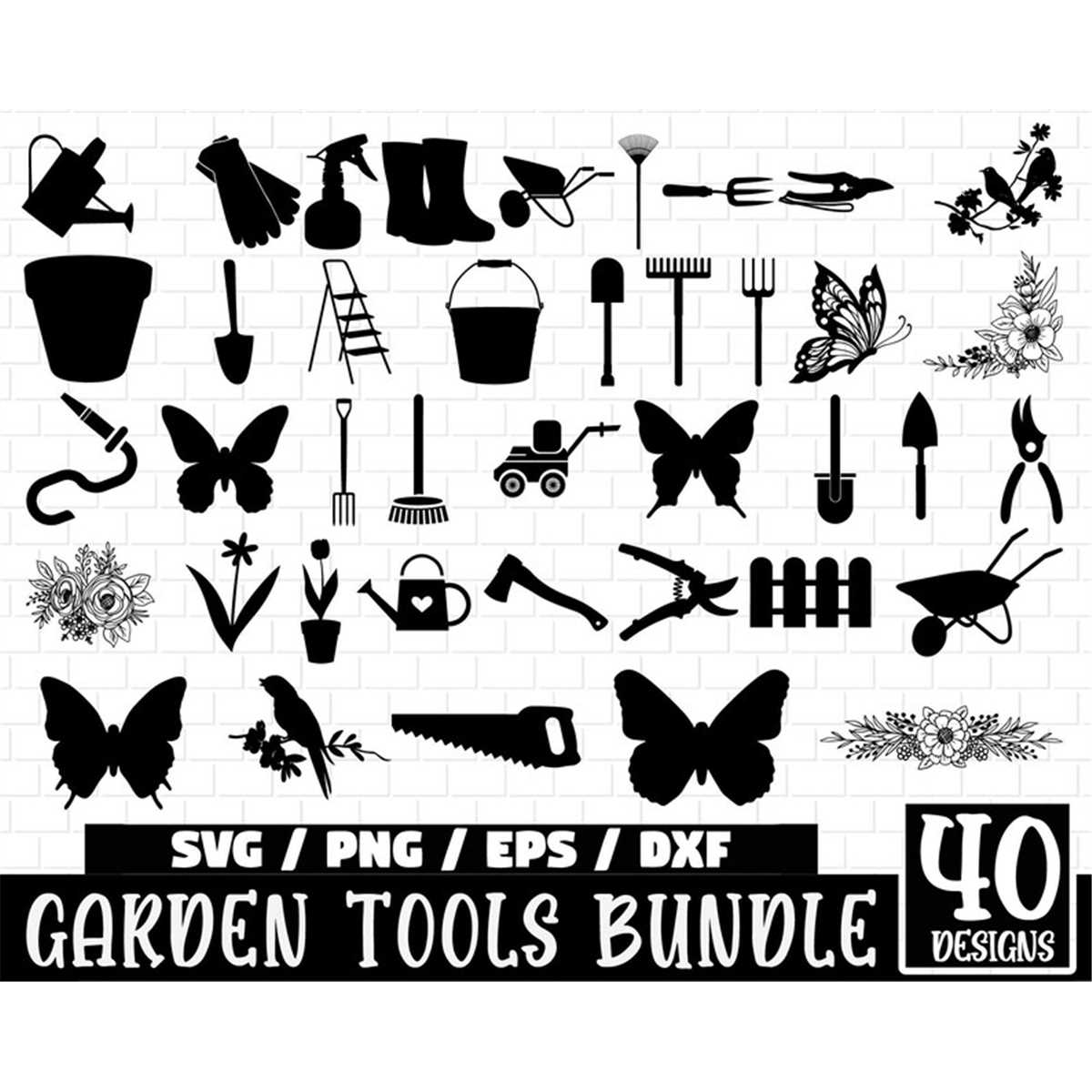 Garden Tools SVG Bundle, Gardening Tools SVG, Tools SVG, Gar | Inspire ...