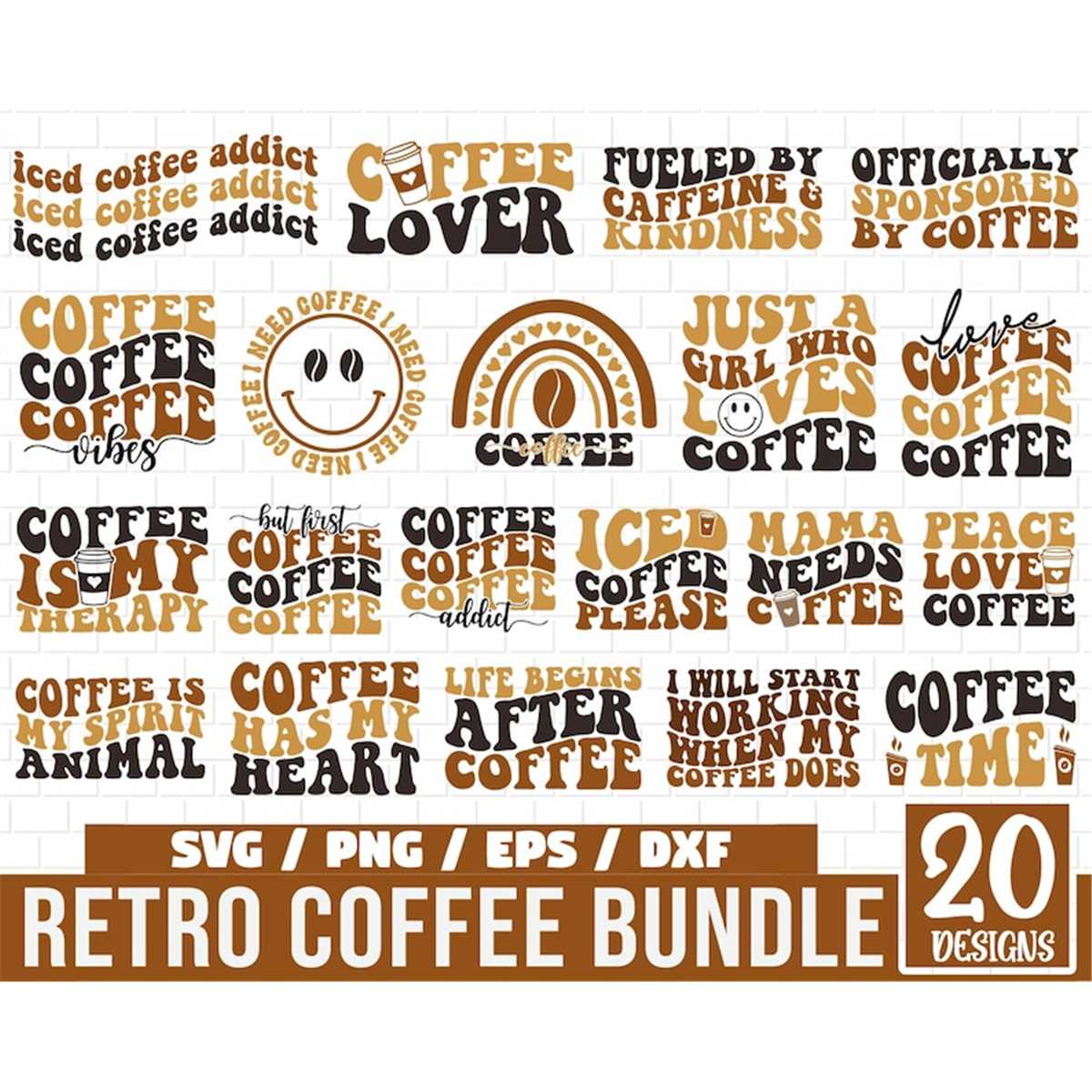 Retro Coffee Svg Bundle, Retro coffee svg, coffee svg, iced - Inspire ...