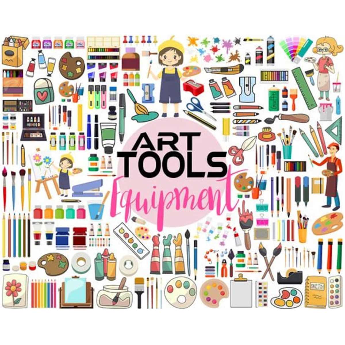 216 Art Tools Equipment, Art Clipart, Painting Clipart, Cray | Inspire ...